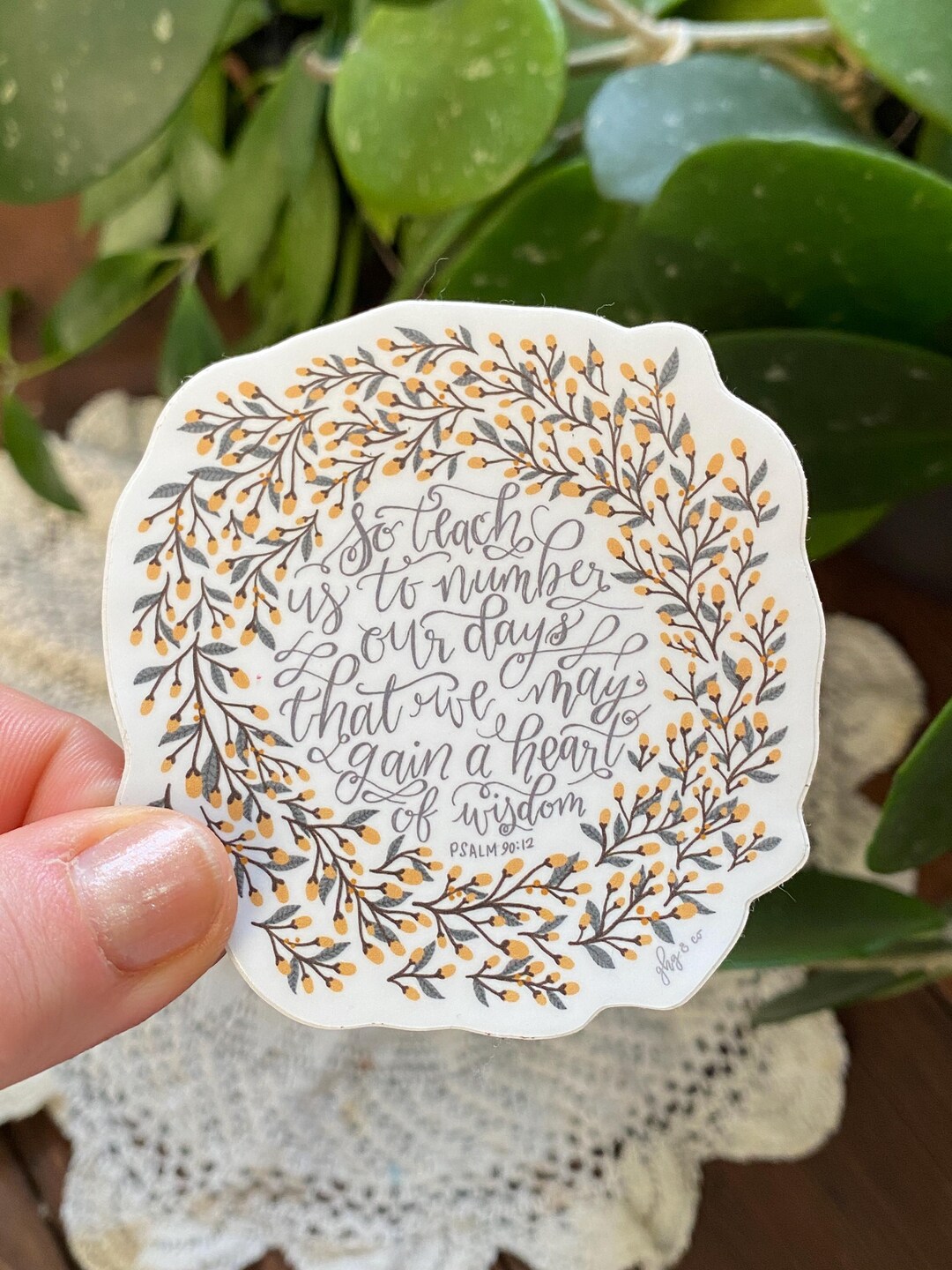 Psalm 90 12, Number Our Days, Christian Artwork, Christian Stickers ...