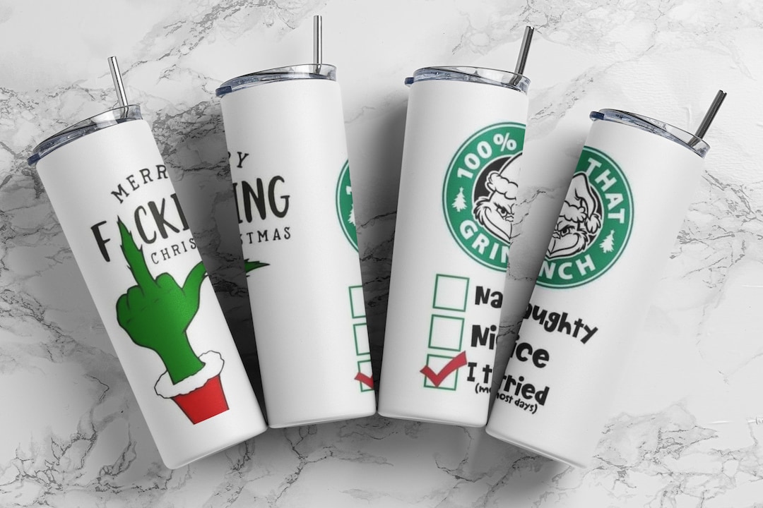 Grinchmas 20 Oz Hot & Cold Coffee Tumbler Travel Cup Mug Gift , Secret ...