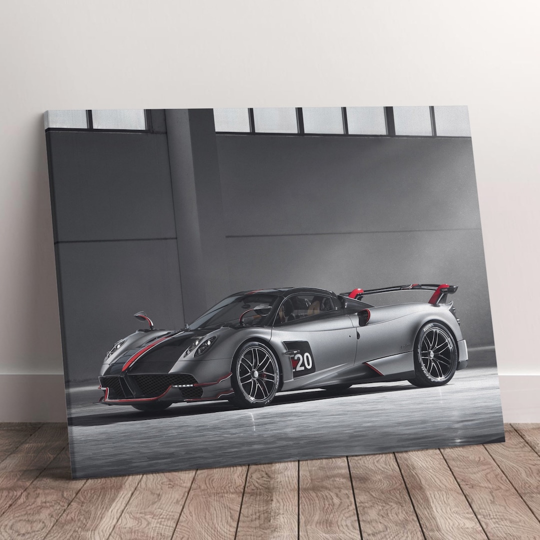 Pagani Huayra Roadster, Car Poster, Canvas Wall Art, Ready to Hang ...