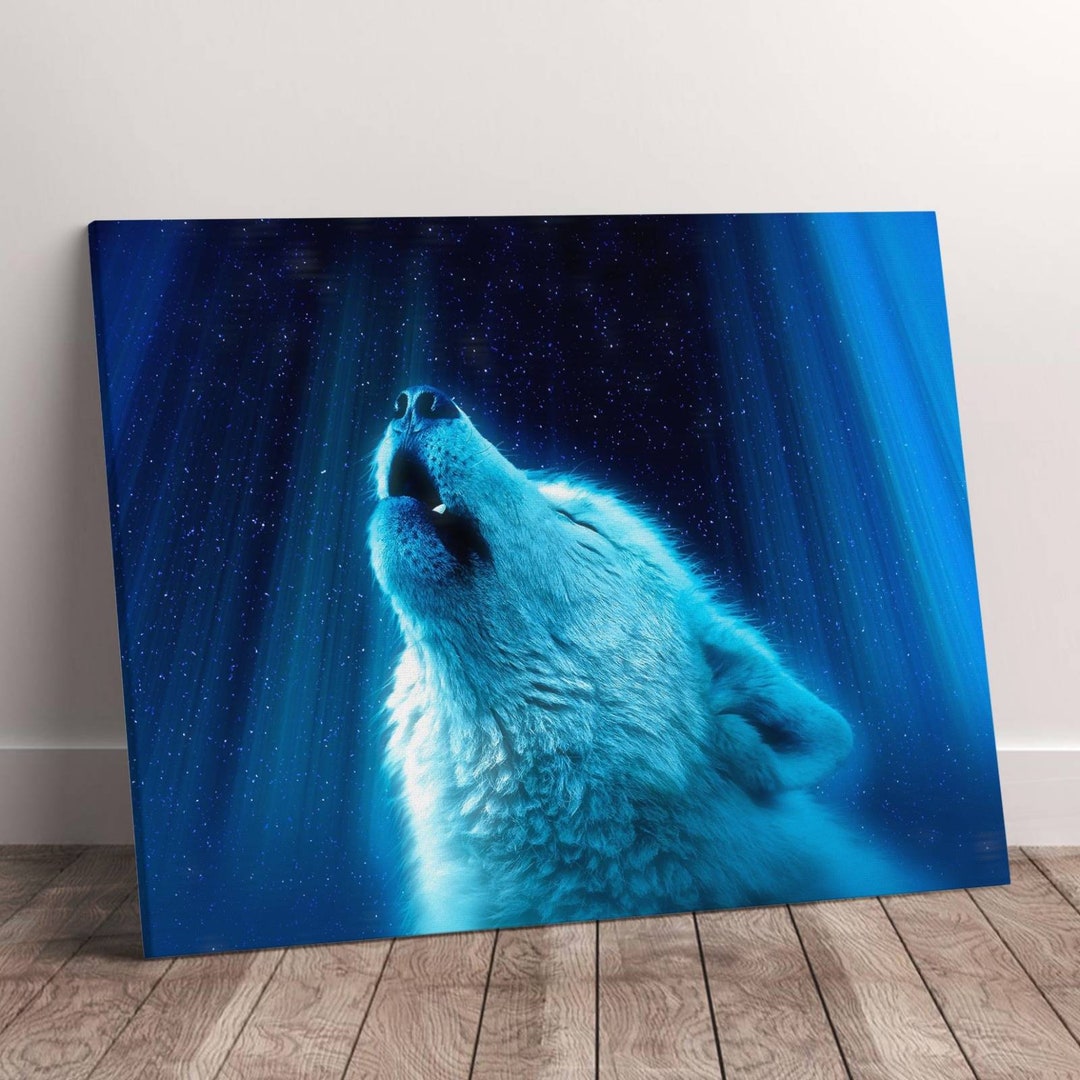 Wolf Canvas Wall Art Design, Poster Print Decor for Home & Office ...