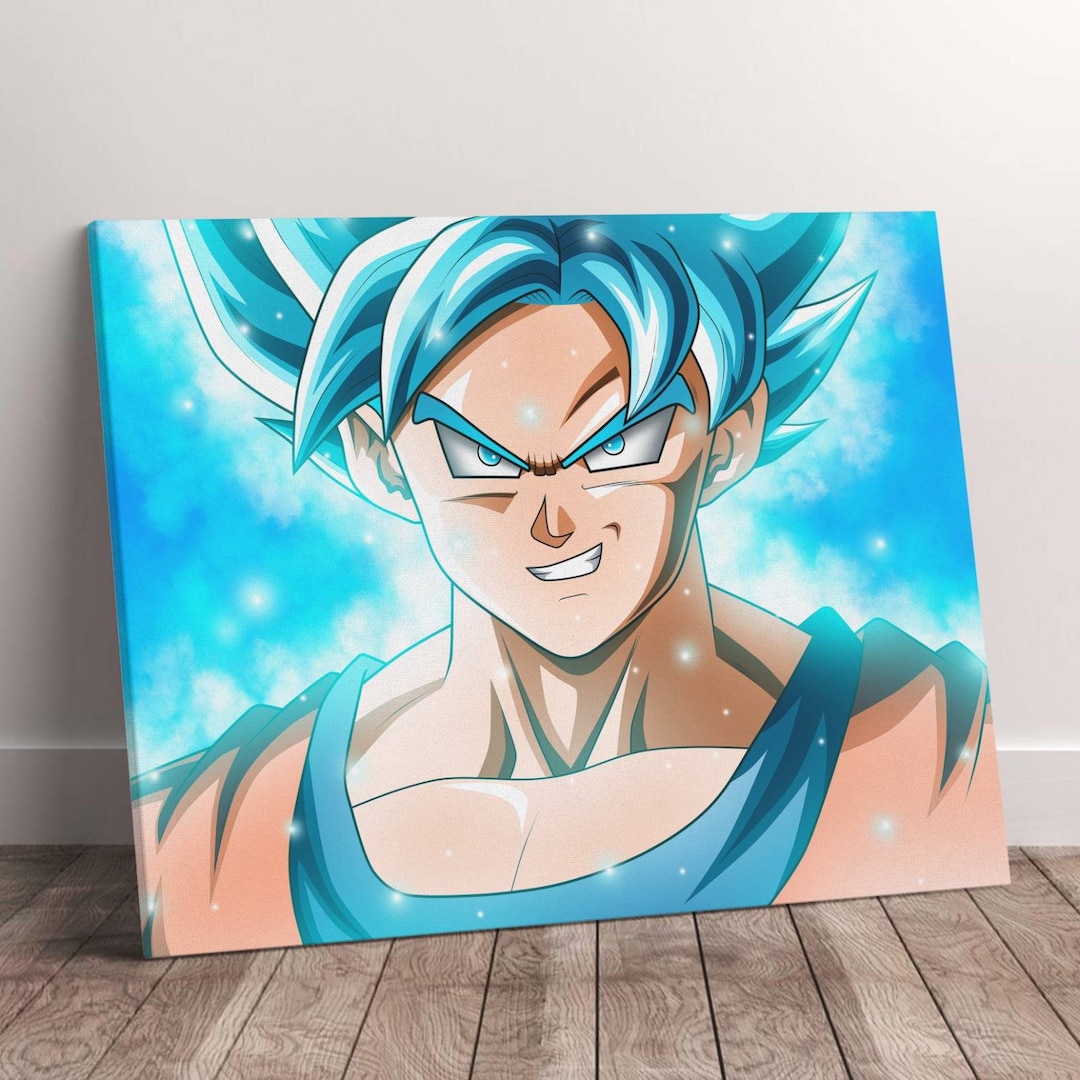 Goku Anime, Canvas Wall Art Ready to Hang, Canvas Man Cave Art, Home ...