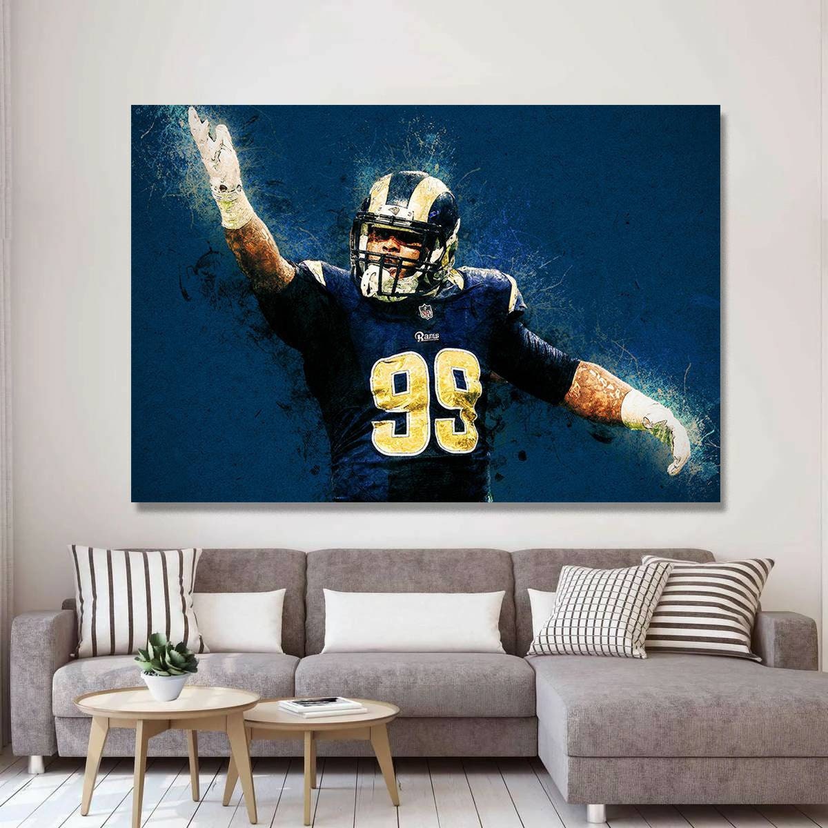 Aaron Donald Poster, Los Angeles Rams, Football Fans Gift, Football ...