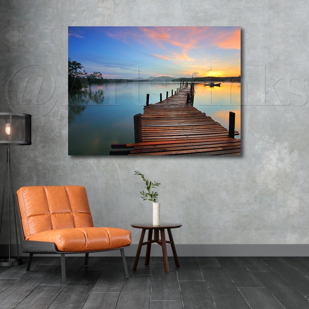 Seaport, Ocean, Seascape Artwork, Personalized Gifts, Custom Wall Decor ...