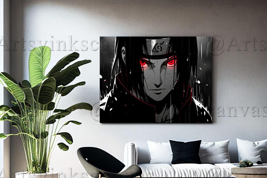 Itachi Uchiha, Anime Poster, Canvas, Anime Print, Anime Wall Art, Kids ...