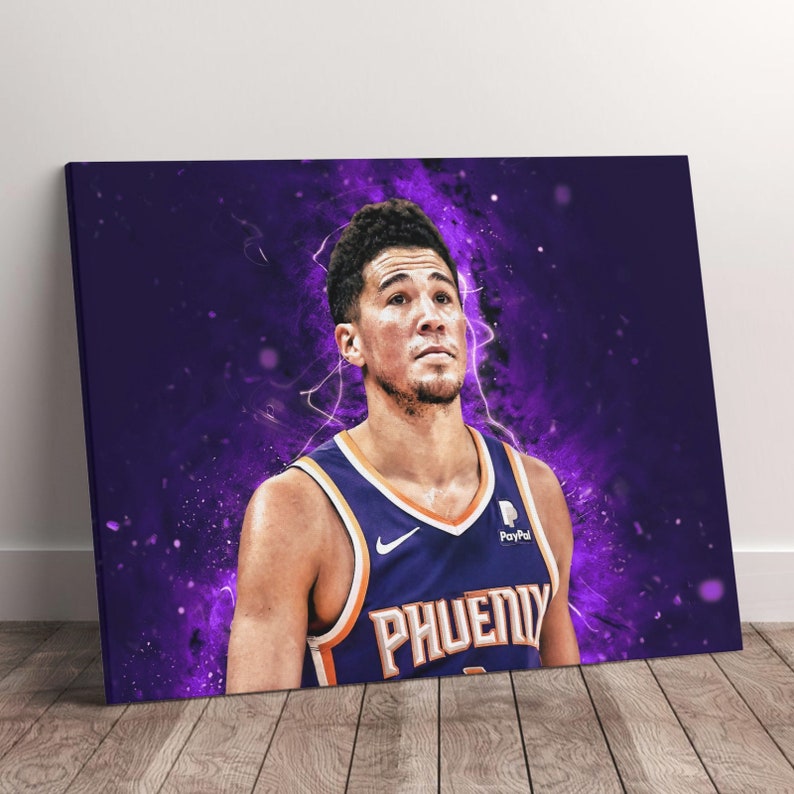 Devin Booker Canvas Print, Basketball Canvas Wall Art, Canvas Painting ...