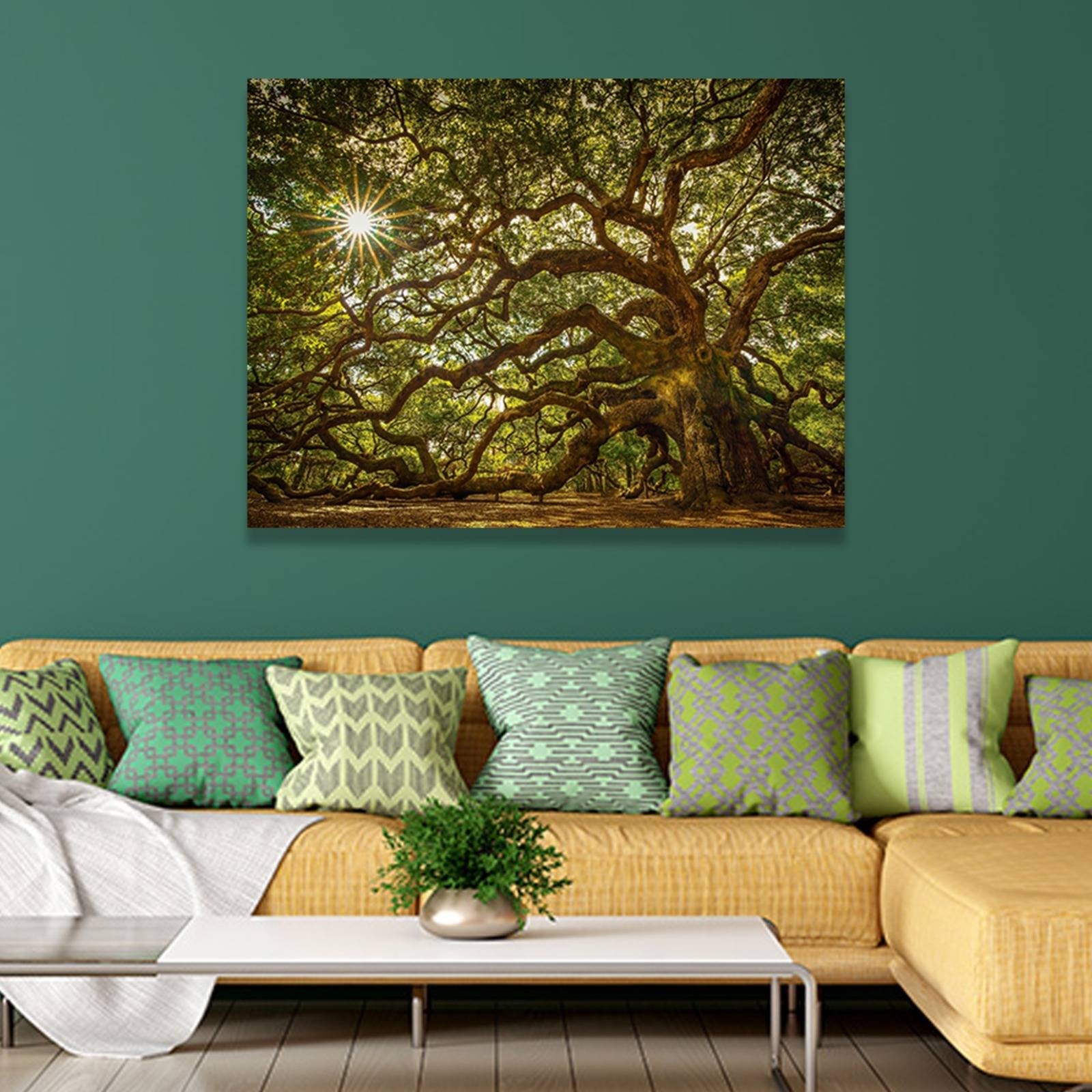 Old Oak Tree Sunlight, Canvas Wall Art, Canvas Man Cave Art, Home Decor ...