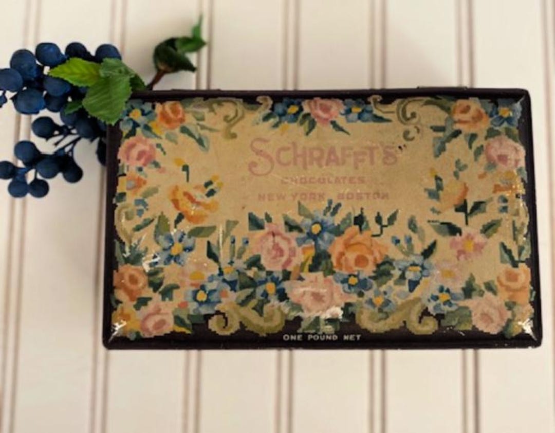Vintage Schrafft's Candy Tin/box. 1950's. Chocolates. Faded Floral ...