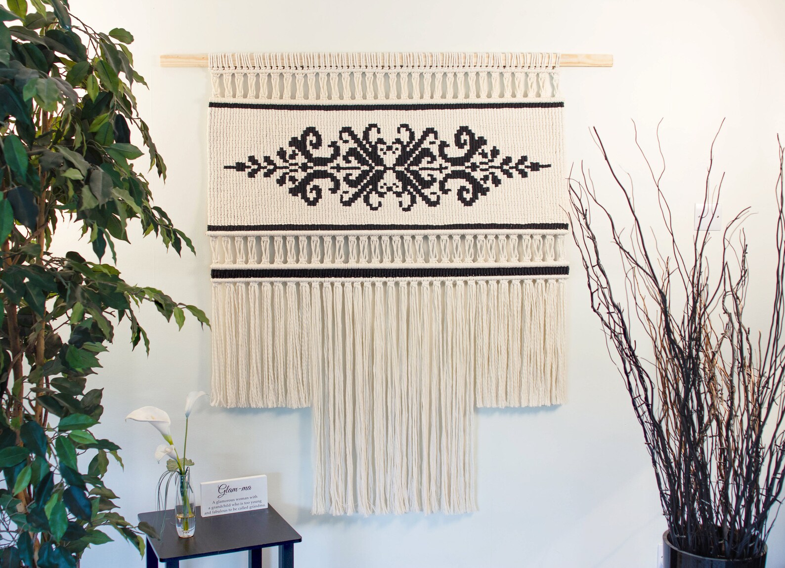 Arazzo - Tapestry Wall-hanging. 100% Natural Cotton Fiber Art. Modern ...