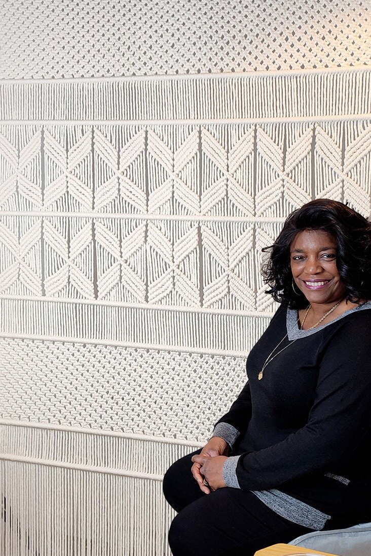 XL Natural Macrame Wall Hanging, Pure Cotton Handmade Wall Decor, Art ...