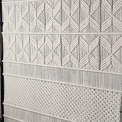XL Natural Macrame Wall Hanging, Pure Cotton Handmade Wall Decor, Art ...