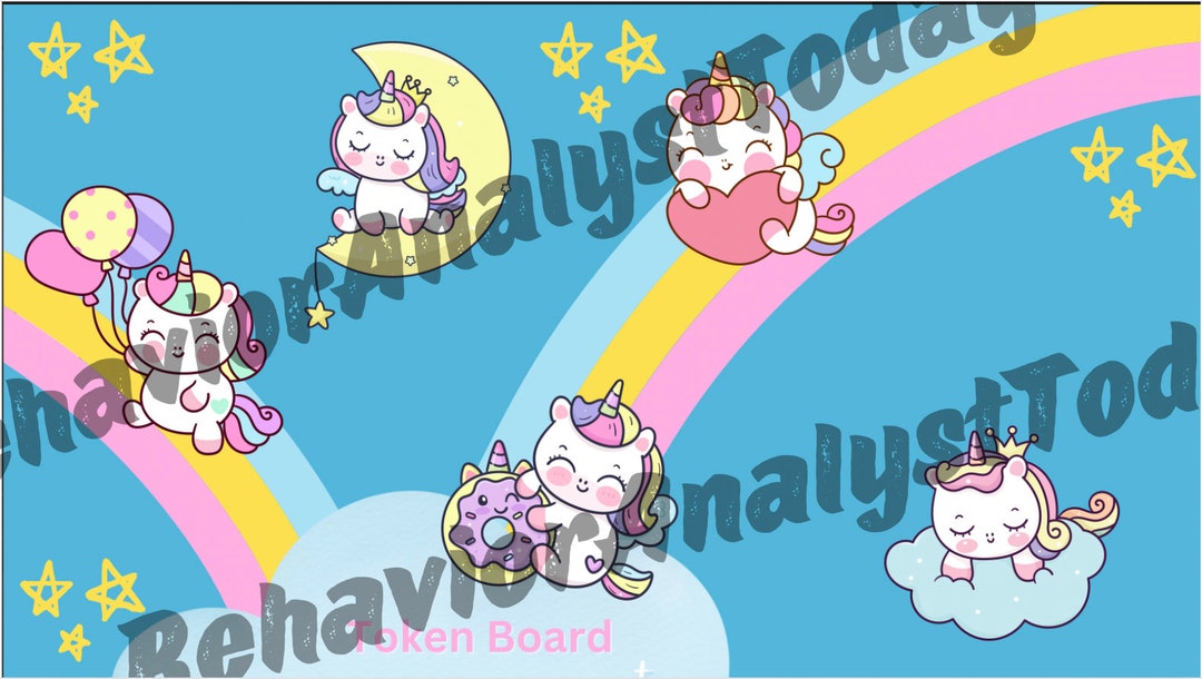 Unicorn Toke Board -ABA, Discrete Trial Training, Token Economy - Etsy