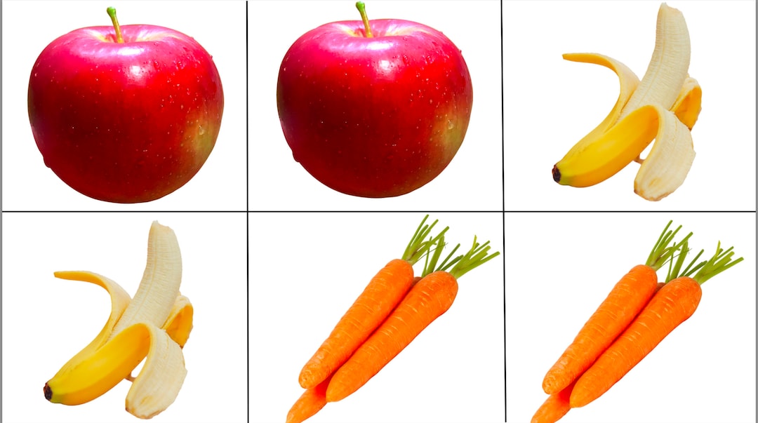 Identical Matching Cards Real Items - Etsy