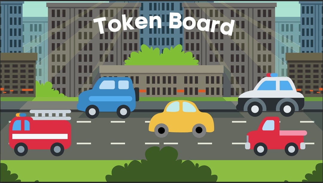 City Scape, Cars Token Board-aba Therapy (5 Tokens) - Etsy