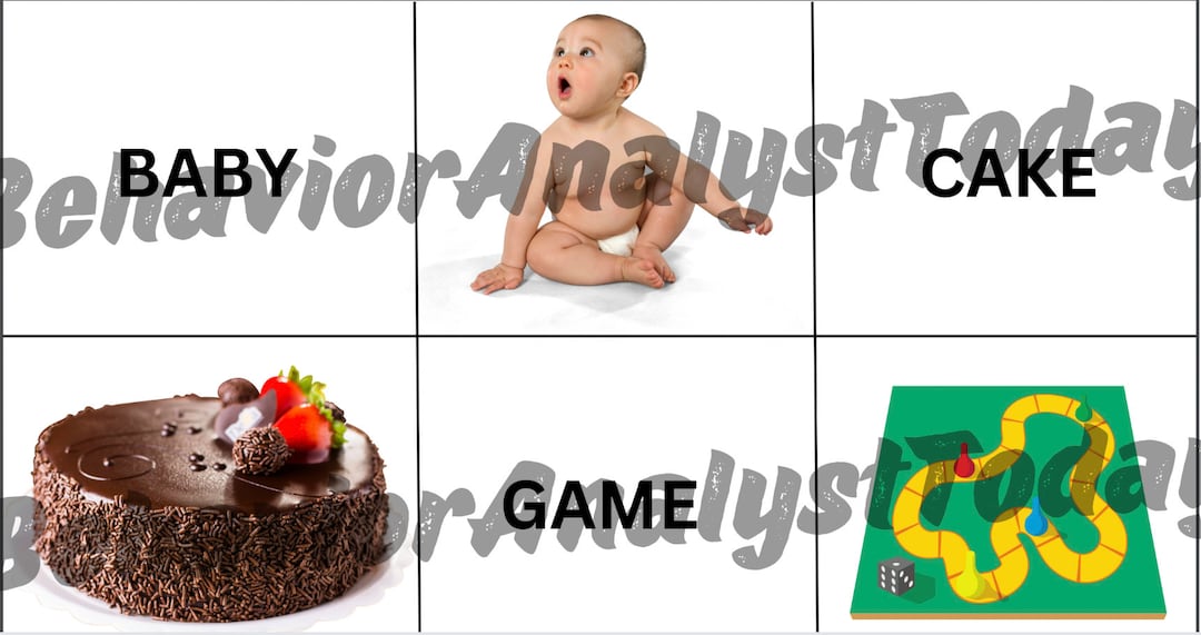 Matching 4 Letter Word to Picture Stimuli Cards for VB-MAPP 10 Pairs - Etsy