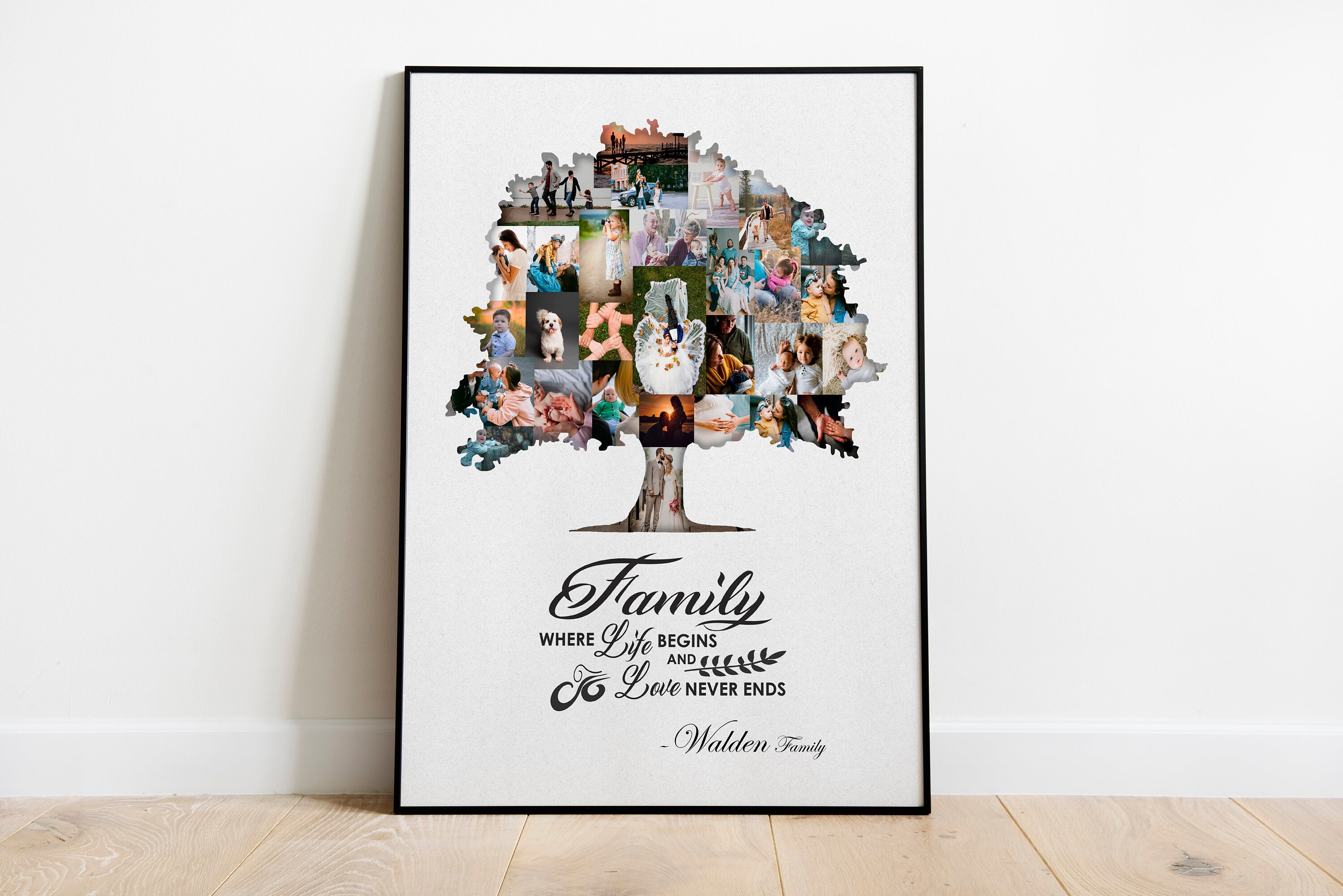 FAMILY TREE Personalized Family Name Print Custom Family | Etsy