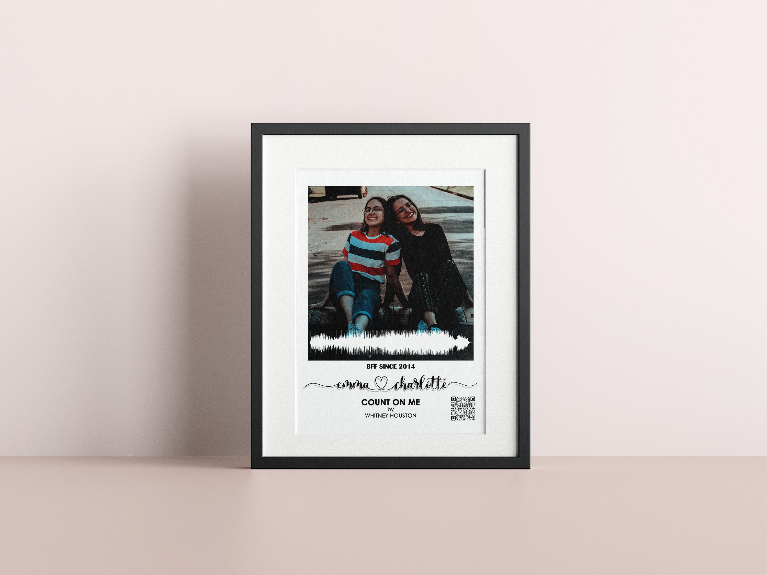 Best Friend Gifts Best Friend Soundwave QR Code Gift for | Etsy