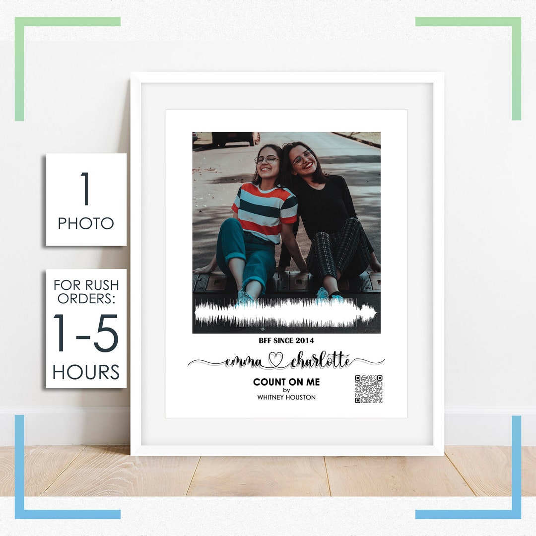 Best Friend Gifts, Best Friend, Soundwave + QR Code Gift for Best ...