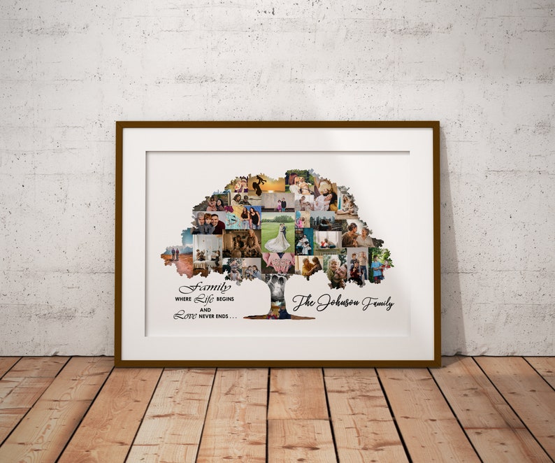 Personalized Family Tree Collage Custom Family Gift - Etsy