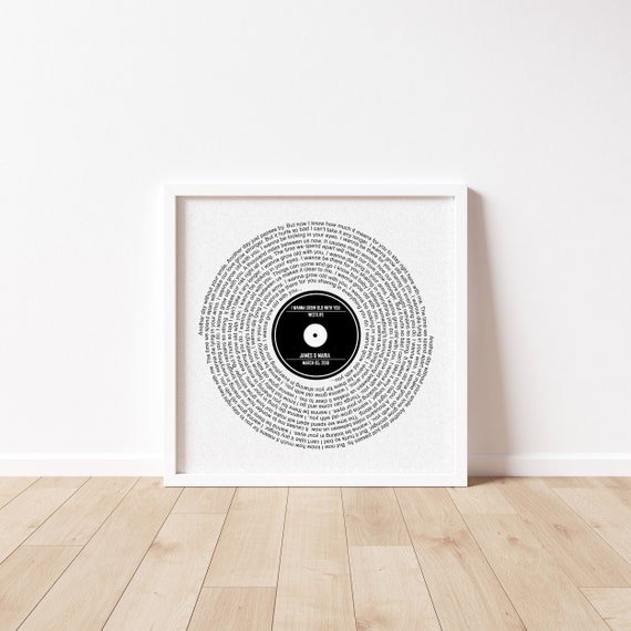 Personalized Song Lyrics Printable First Dance Lyrics First - Etsy