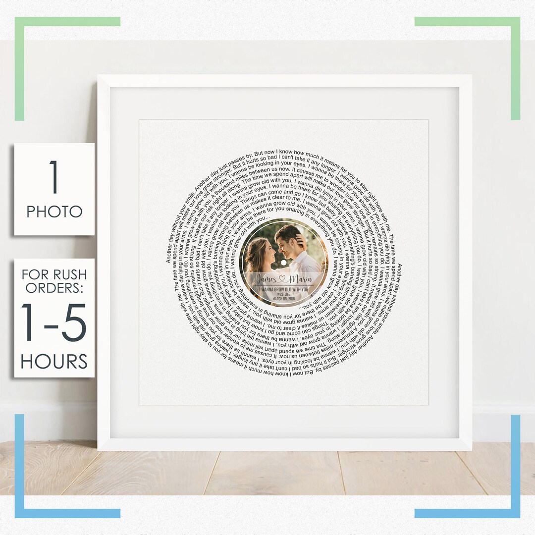 Custom Song Lyrics Printable, Our Song Custom Vinyl Photo Printable ...
