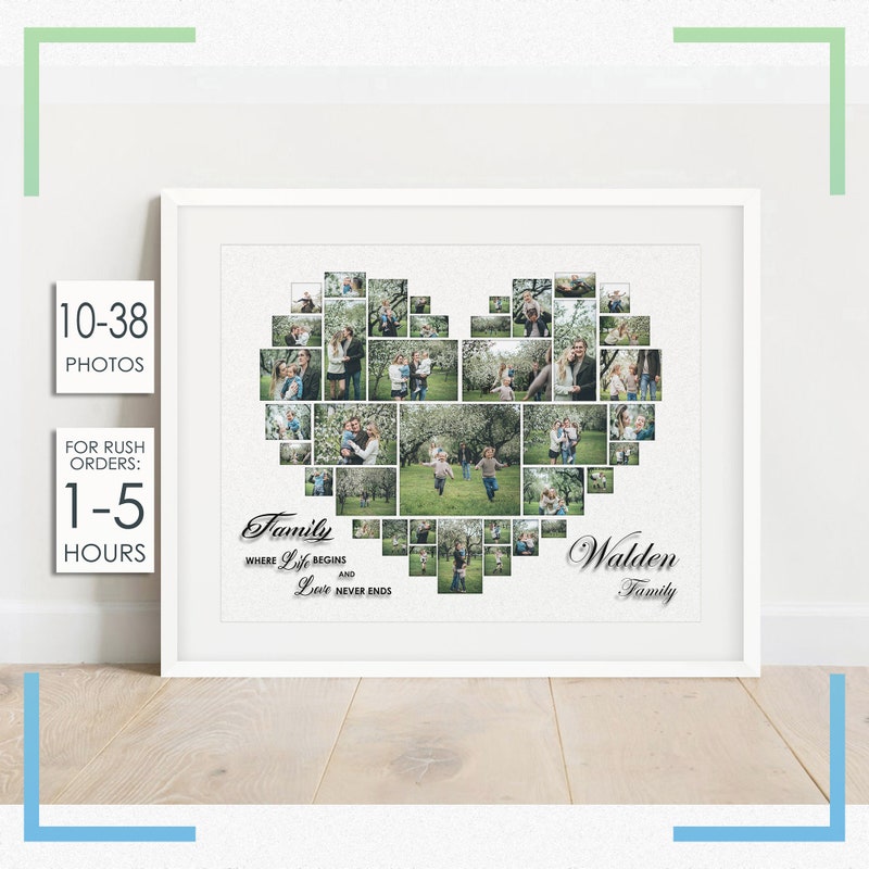 Heart Photo Collage - Etsy