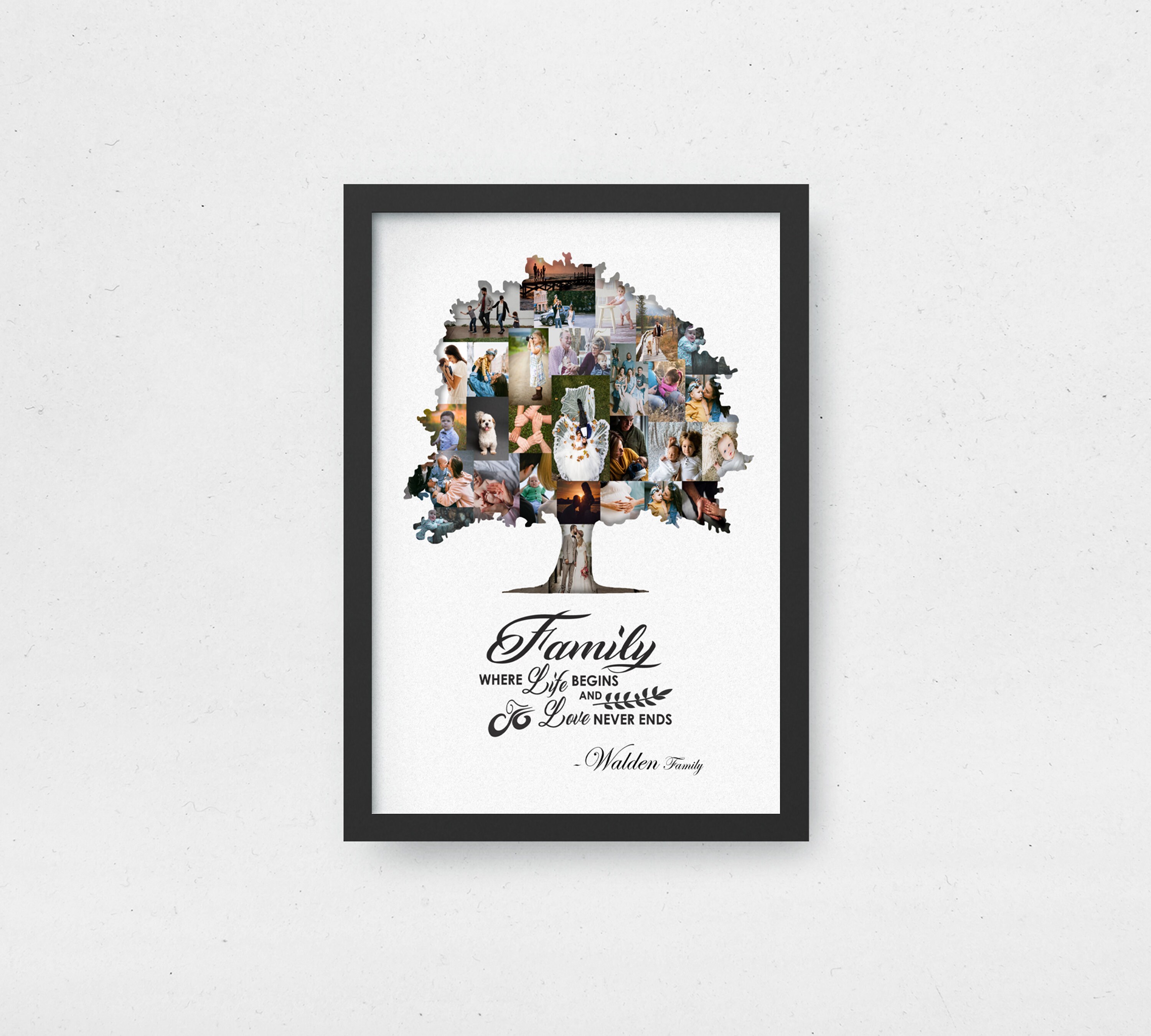 FAMILY TREE Personalized Family Name Print Custom Family | Etsy