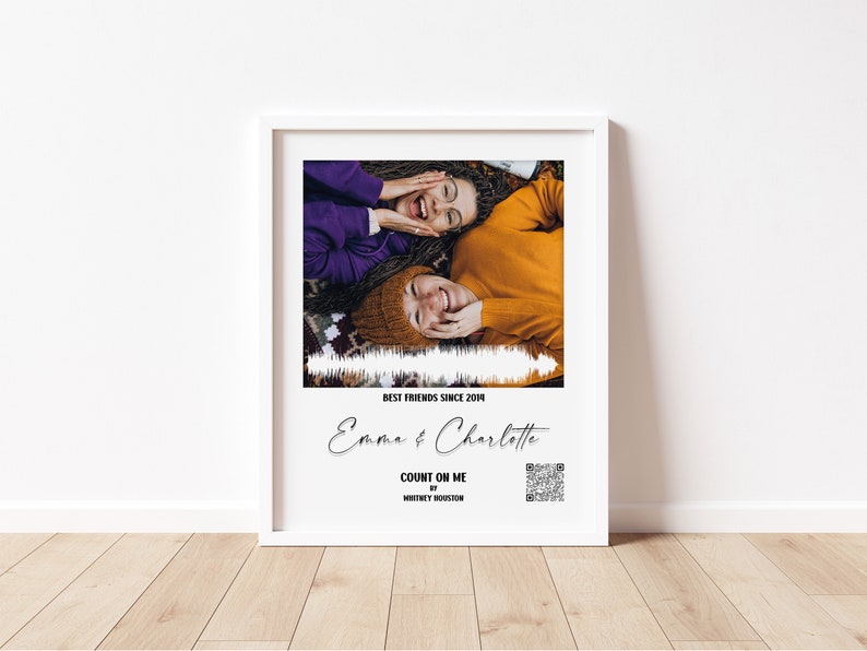 Best Friend Gifts, Best Friend, Soundwave + QR Code Gift for Best ...
