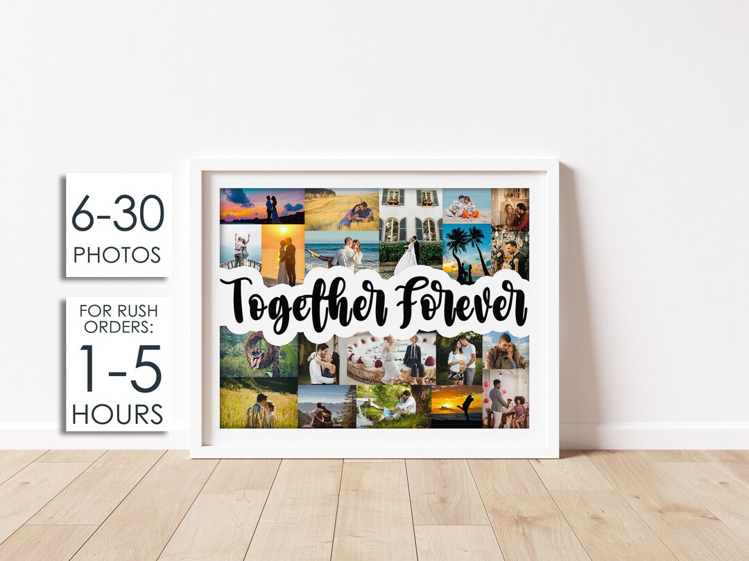Our First Year Together Custom Photo Collage Year One Poster - Etsy