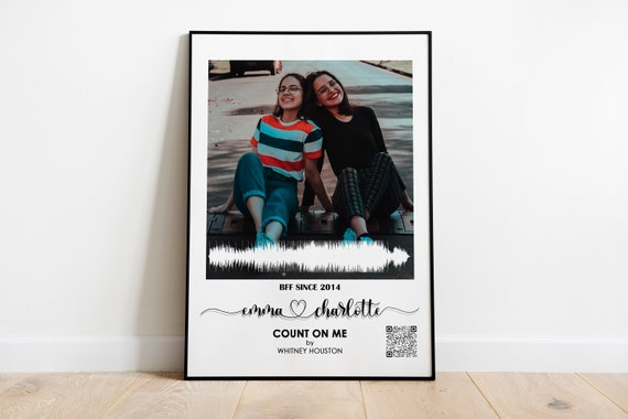 Best Friend Gifts Best Friend Soundwave QR Code Gift for | Etsy