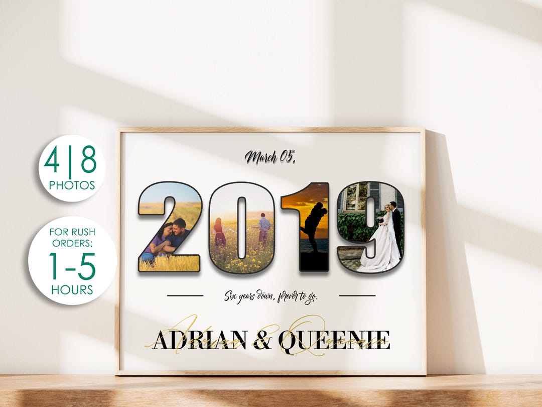 Custom 6th Anniversary Gift for Husband | 6 Years Together | 6 Years ...