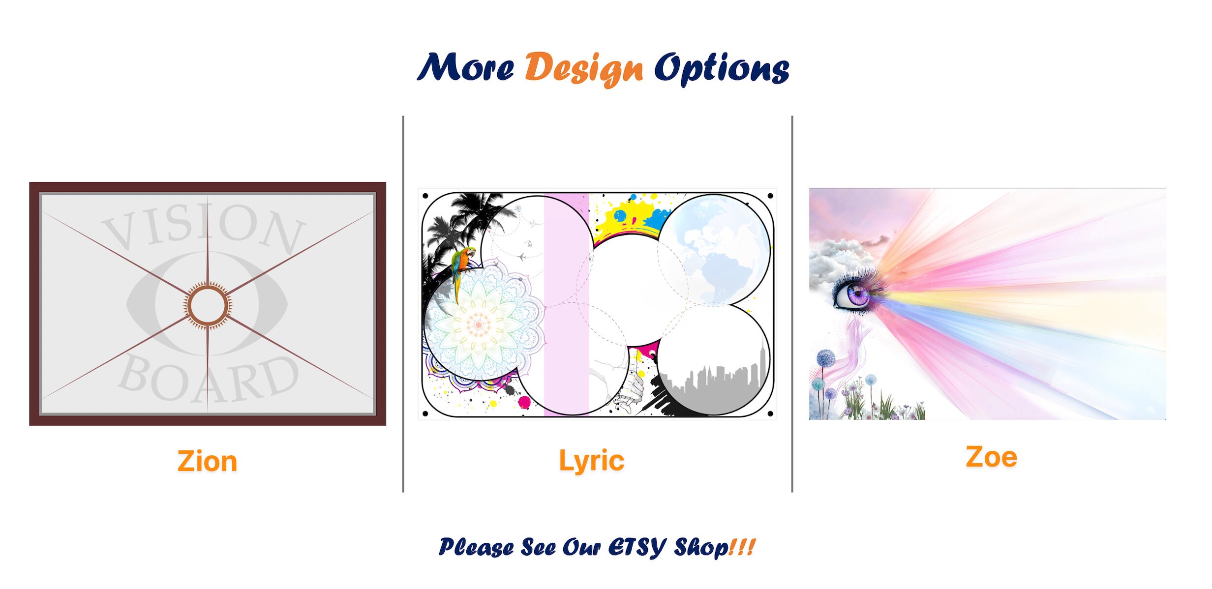 Dry Erase Vision Board Kit, Foldable Dream Board, 150 Motivational ...