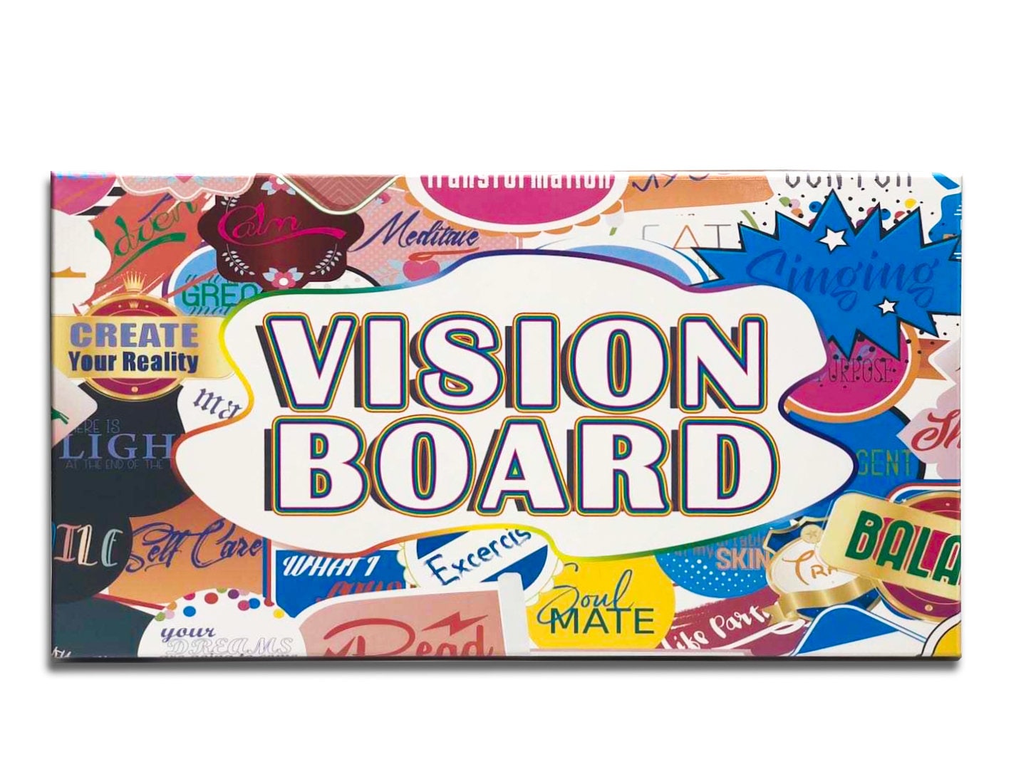 Dry Erase Vision Board Kit, Foldable Dream Board, 150 Motivational ...