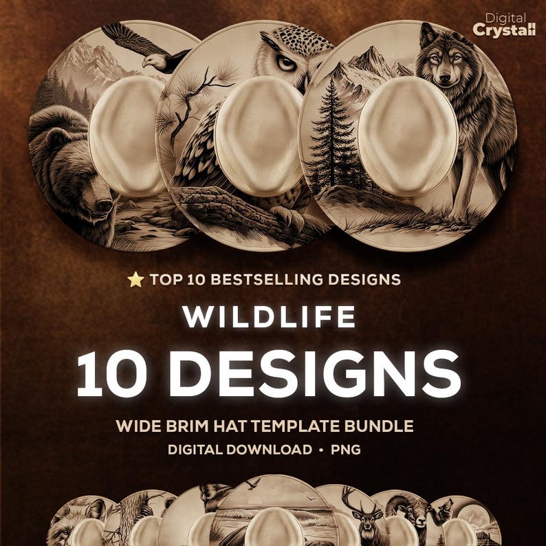 Digital Products Best Seller - Wildlife Hat Engraving Bundle Hat ...
