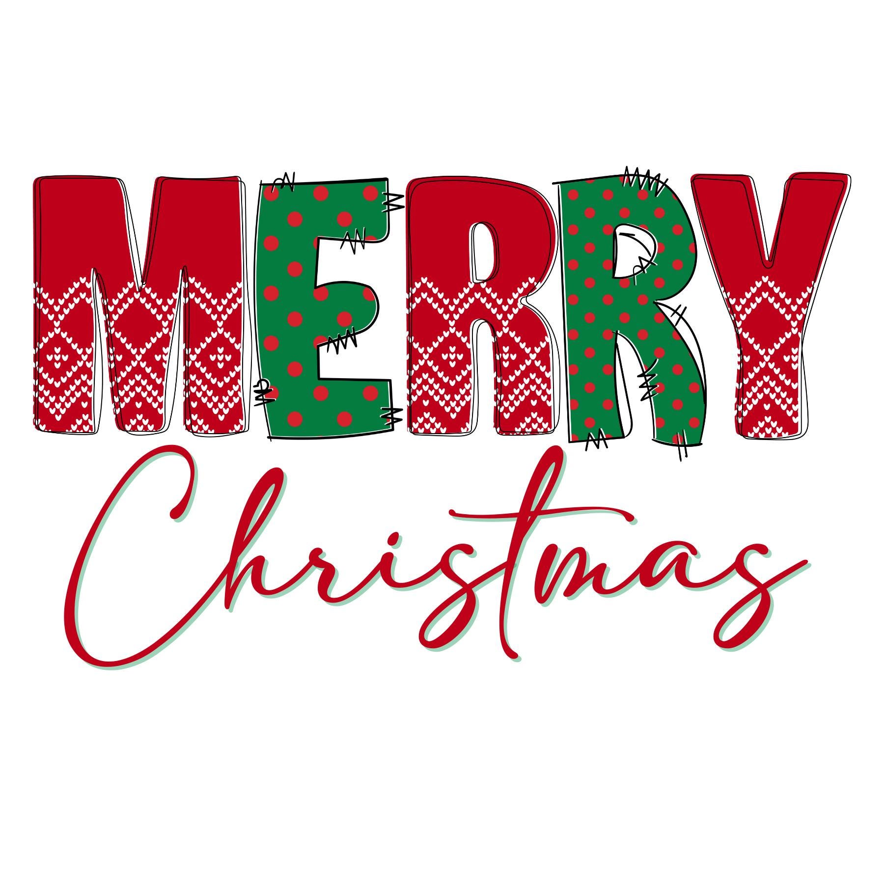 Merry Christmas PNG - Etsy