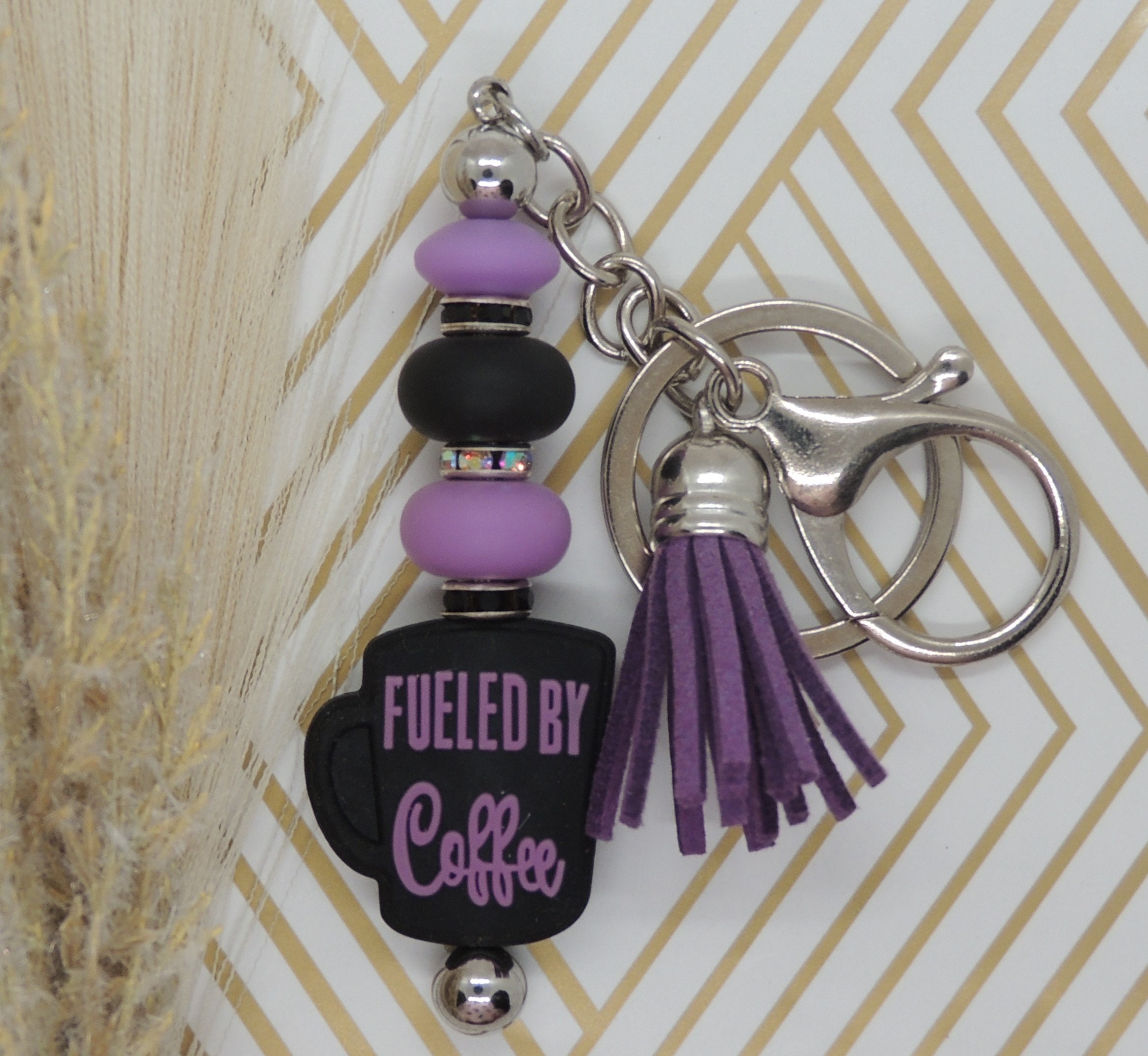 Purple Fueled by Coffee Ink Pen & Keychain Set - Etsy