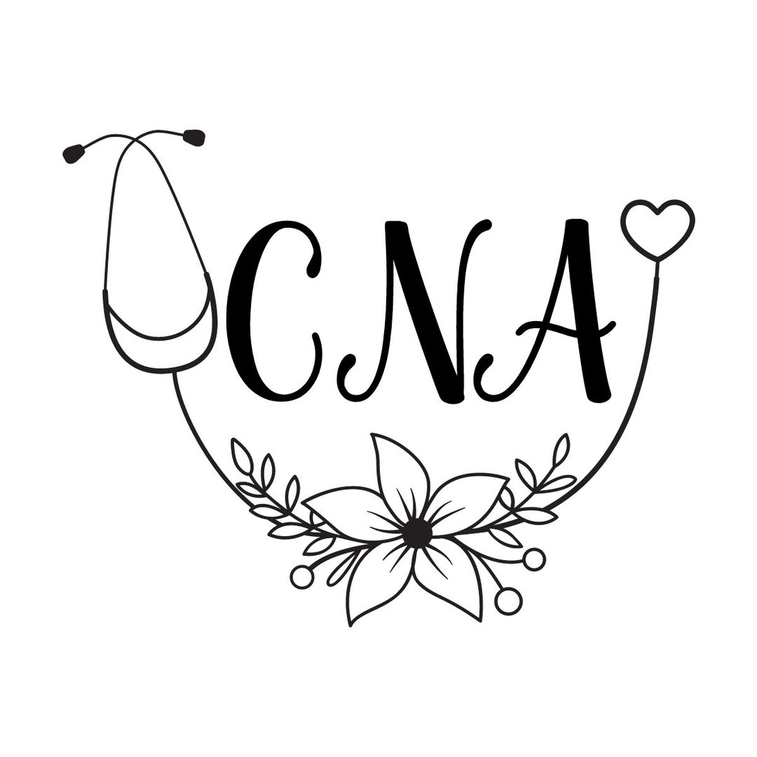 CNA Stethoscope With Flowers SVG - Etsy
