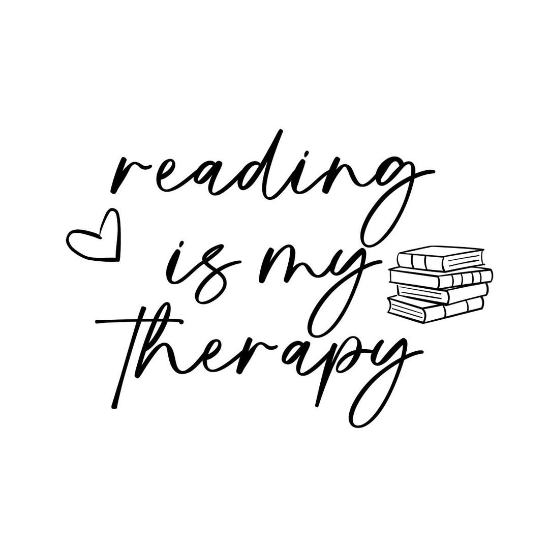 Reading is My Therapy SVG - Etsy