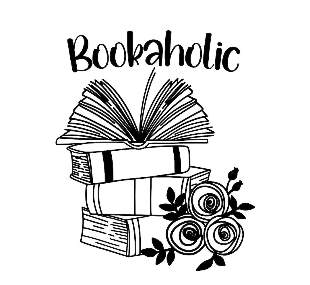 Bookaholic SVG - Etsy