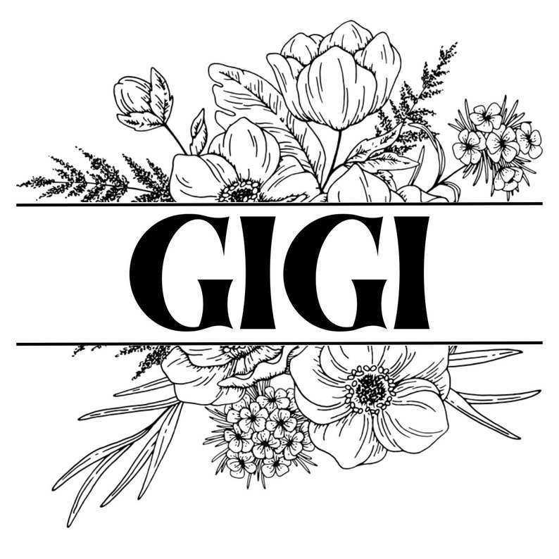 GIGI Floral SVG - Etsy