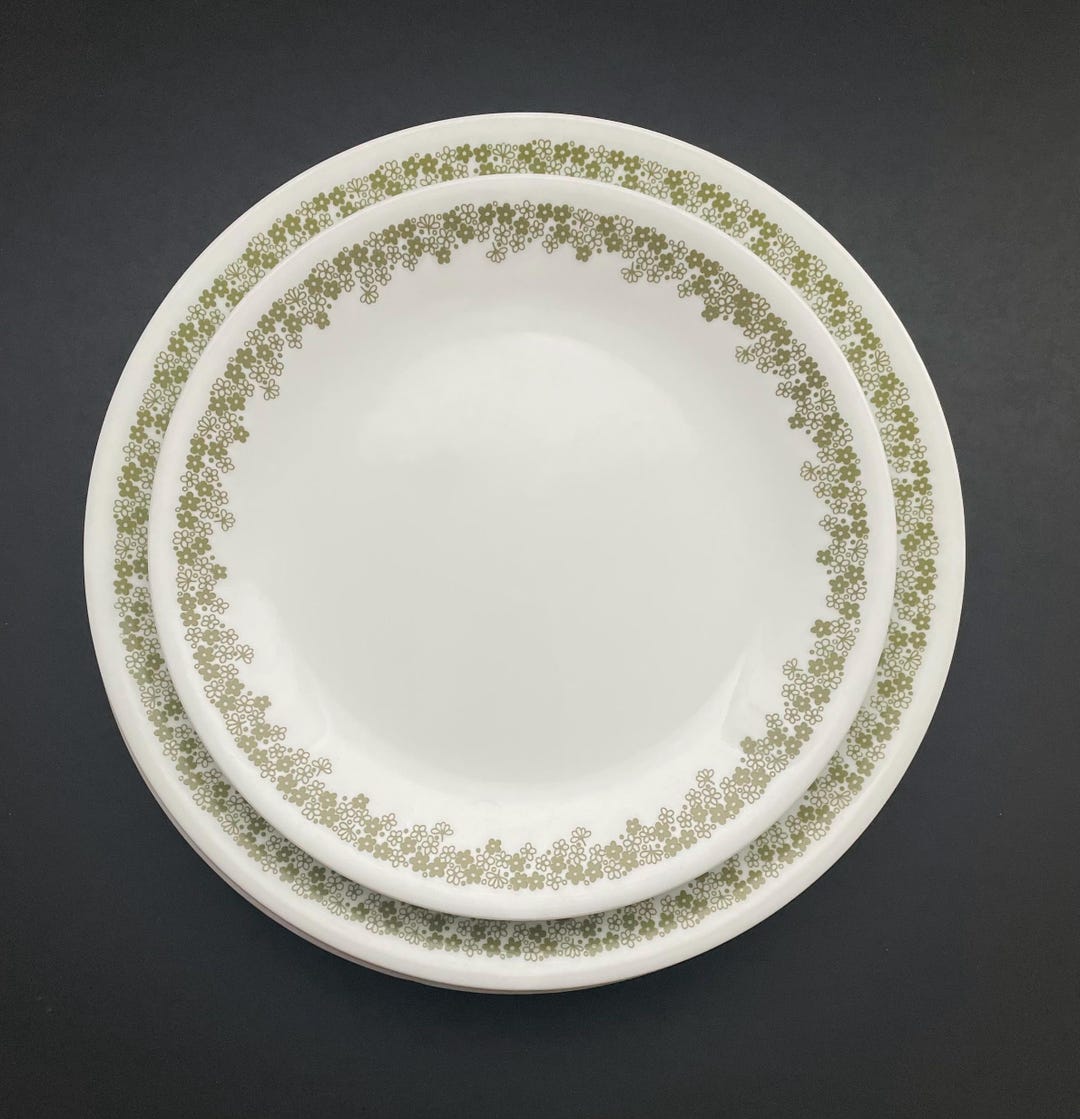 8 Piece Set Vintage Corelle Spring Blossom Green Daisy Dinner Set ...