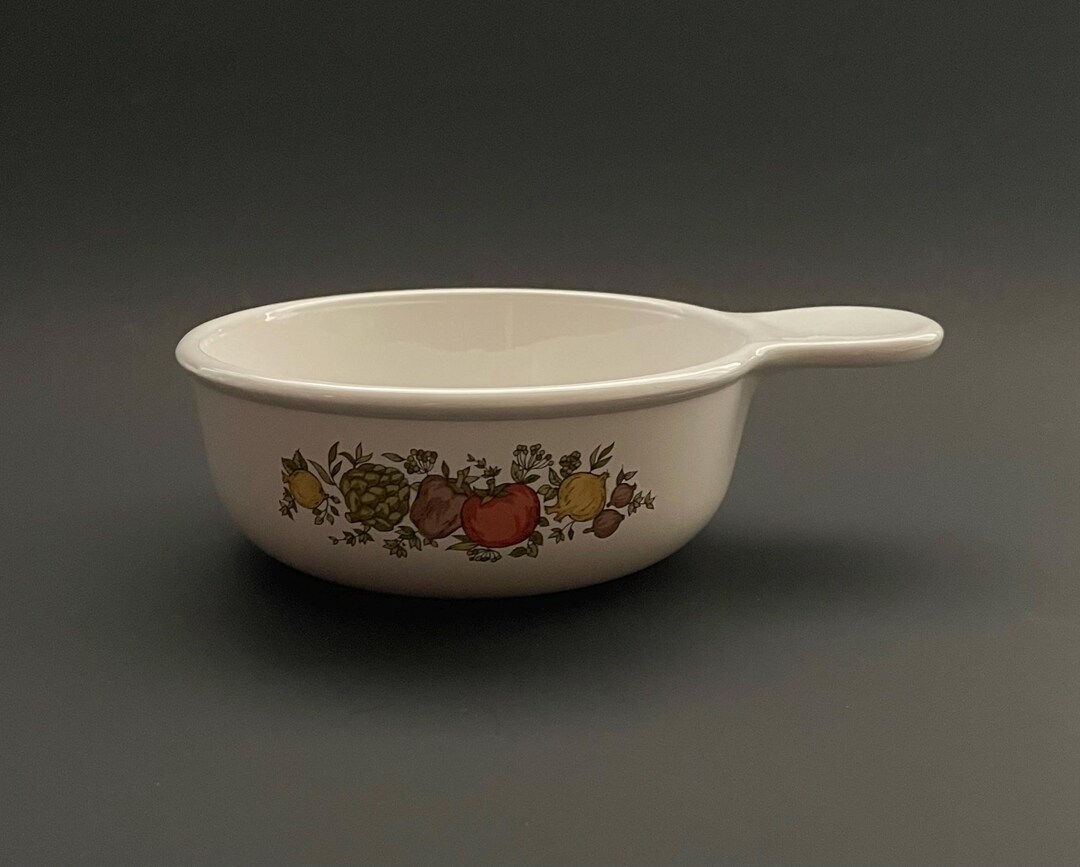 Corning Ware Grab It Bowl Spice of Life Print P-150-B Pyroceram Glass ...