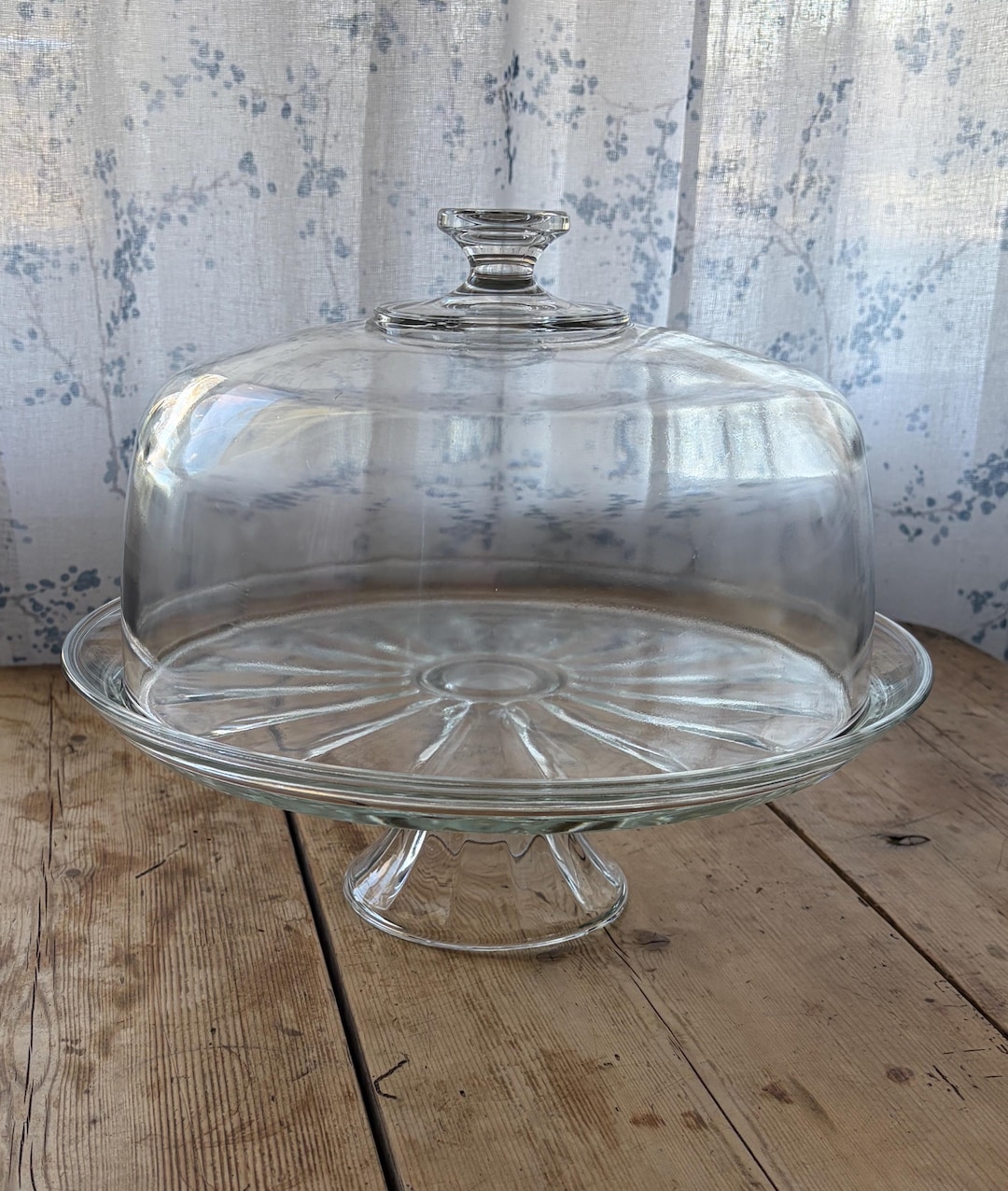Vintage Indiana Glass Elegance Cake Stand With Dome Lid: Wedding ...