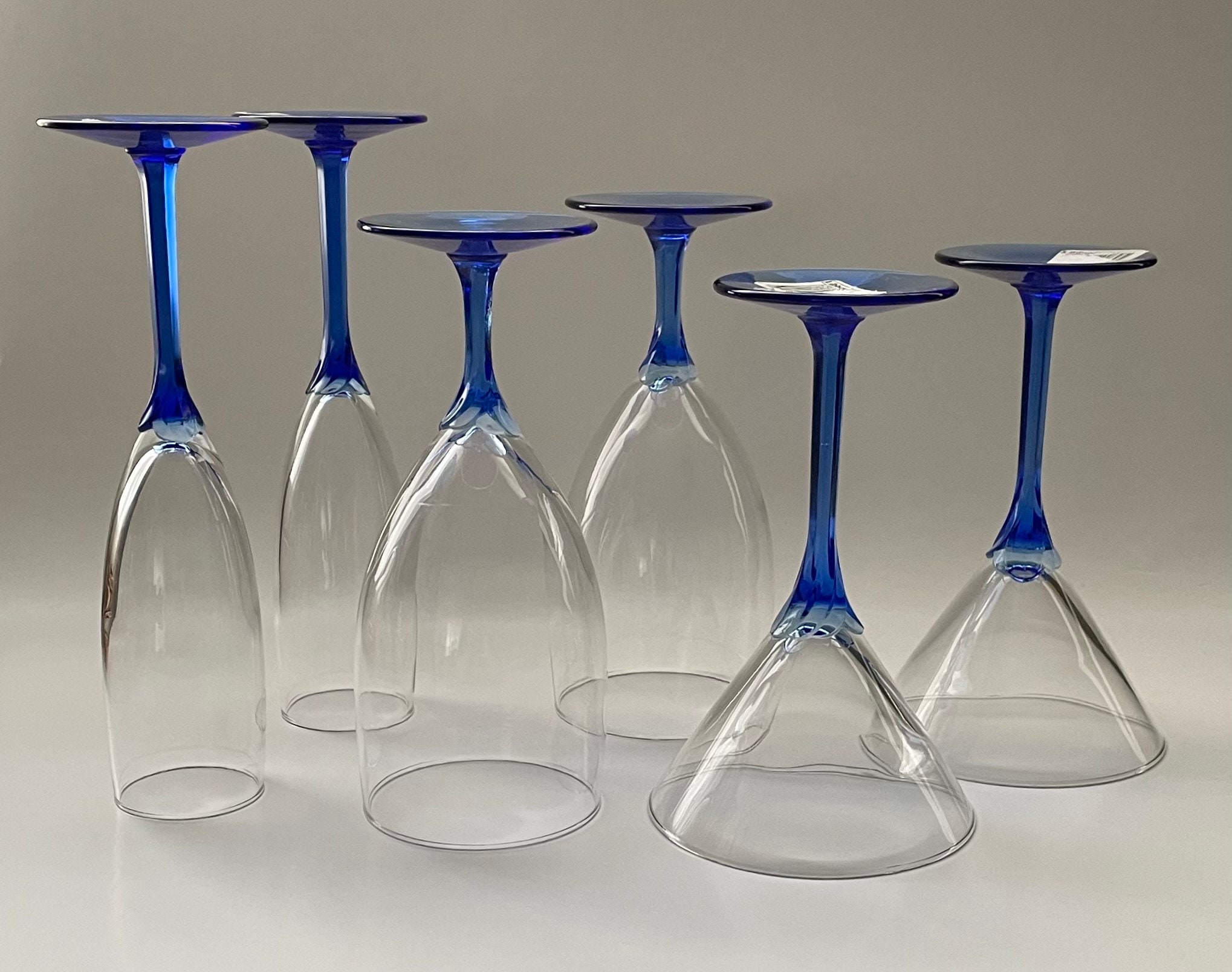 Set of 6 Vintage Libby Domaine Blue Stem Martini Glasses - Etsy