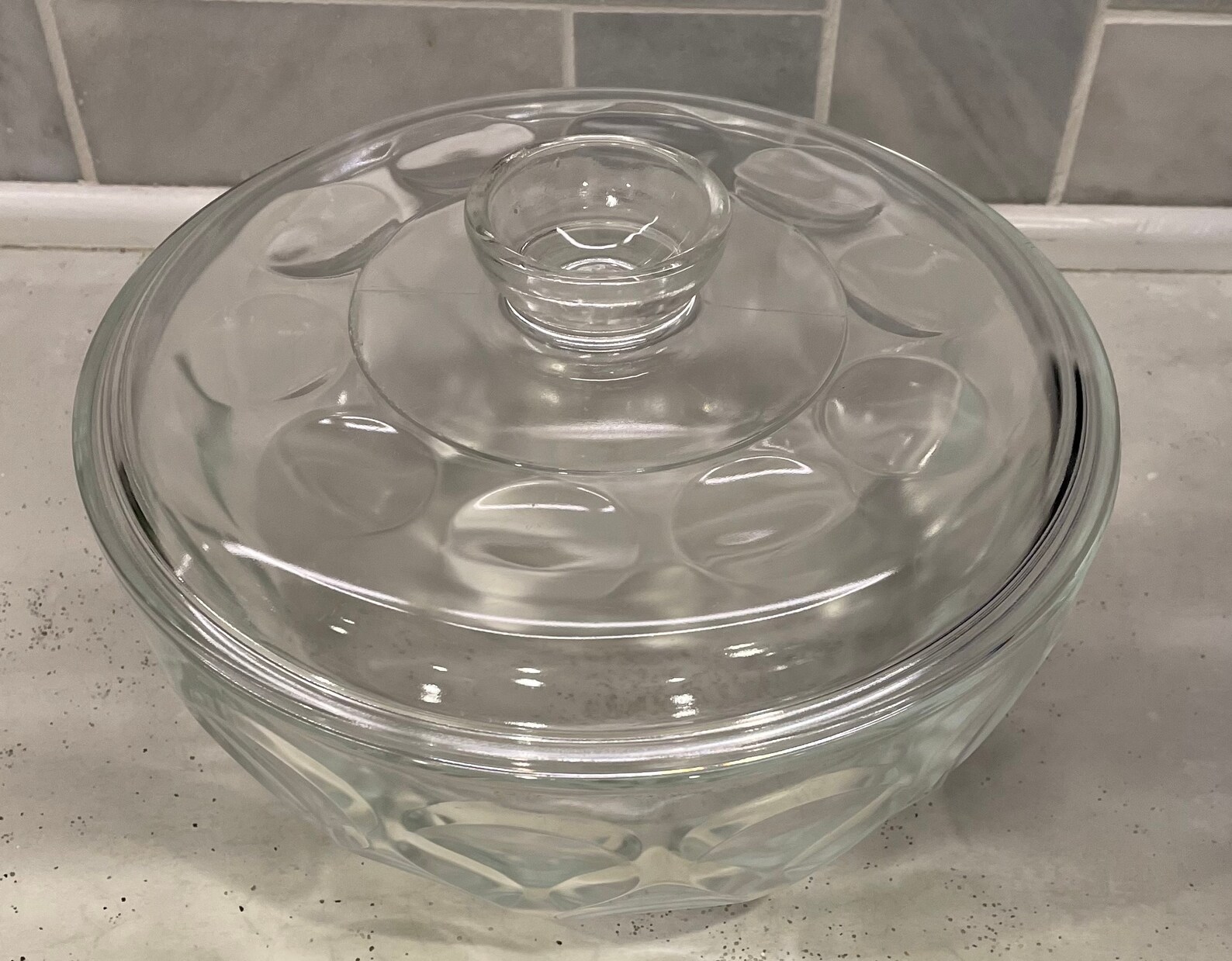 Rare Vintage Pyrex Sculpted Ovenware Clear Glass Heavy Bowl | Etsy