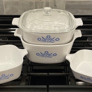 5 Pc Gift Set Vintage Blue Cornflower Casserole Baking Dishes - Etsy