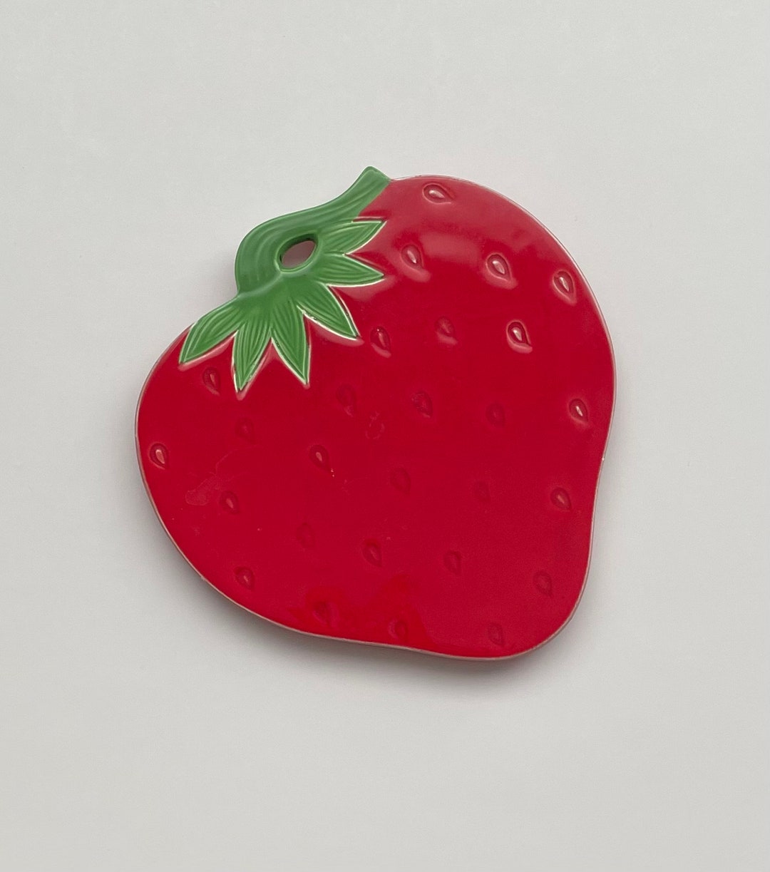 Vintage Strawberry Trivet 6 Ceramic Strawberry Hot Pad Retro Kitchen ...