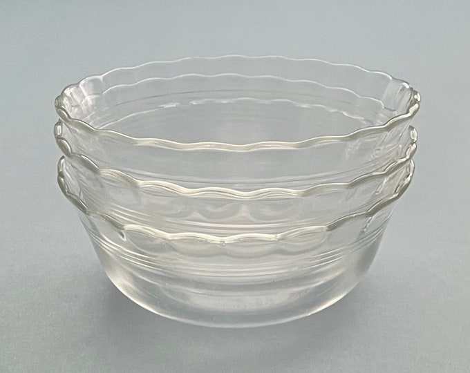 Vintage PYREX Glass Ruffle Top Ramekins Large 1 Pint - Set of 3 - Etsy