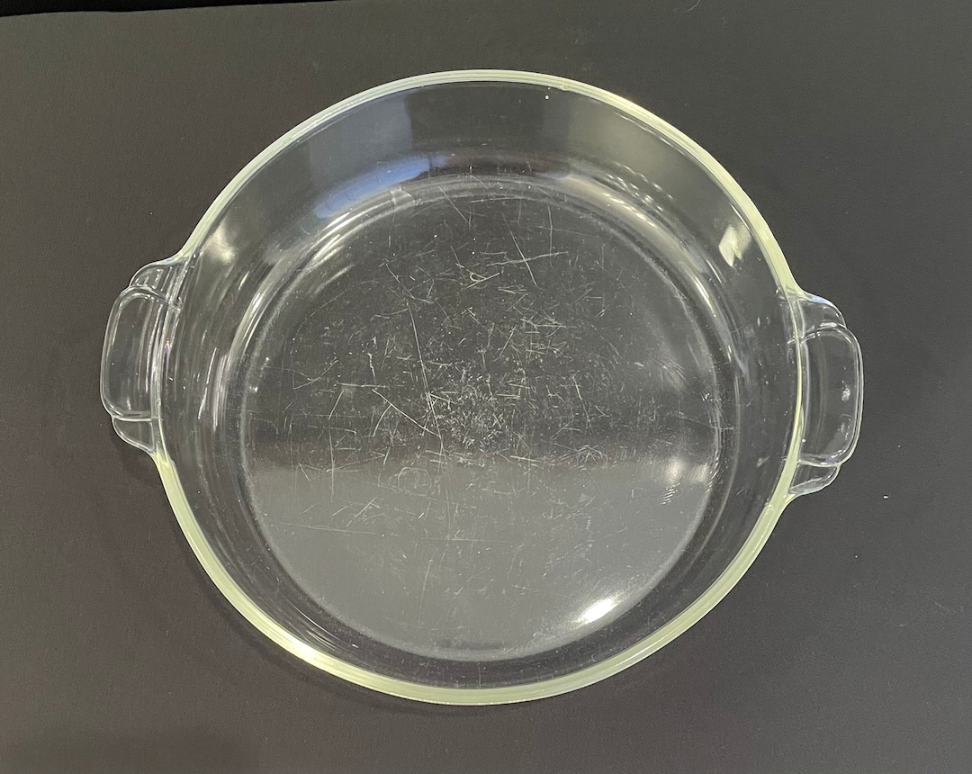 Vintage Pyrex Glass Cake Baking Dish All Caps PYREX 221 8x 2 Round ...