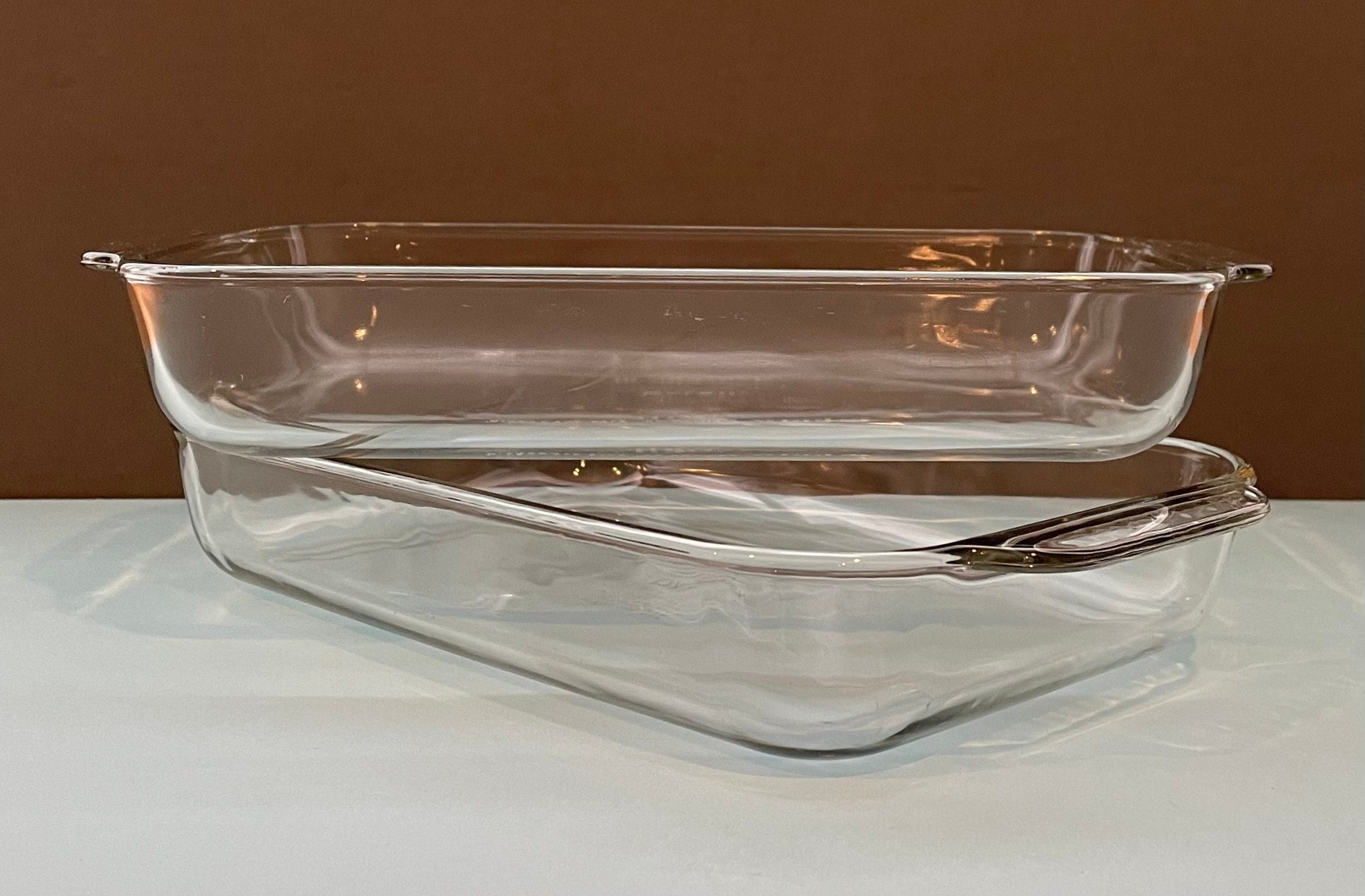 Vintage Pyrex Clear Glass Casserole Baking Dish: 7.5" X 11" 2.2 Quart ...