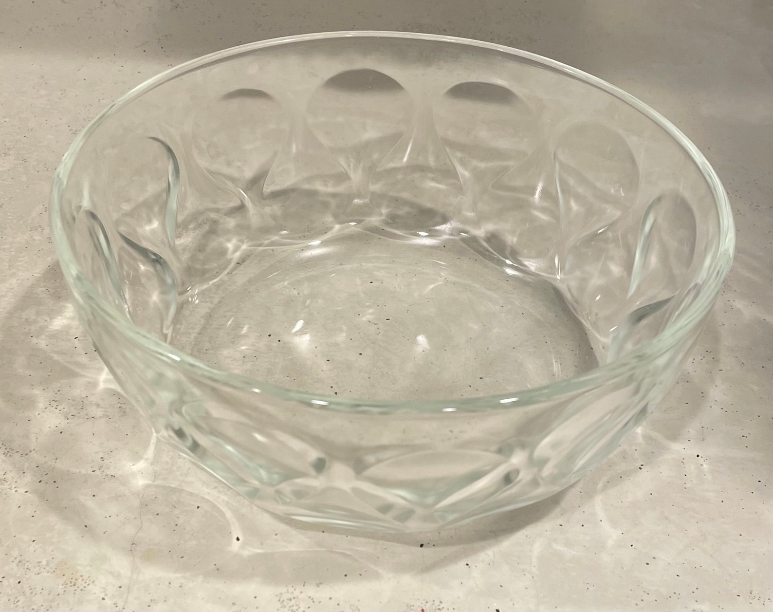 Rare Vintage Pyrex Sculpted Ovenware Clear Glass Heavy Bowl | Etsy